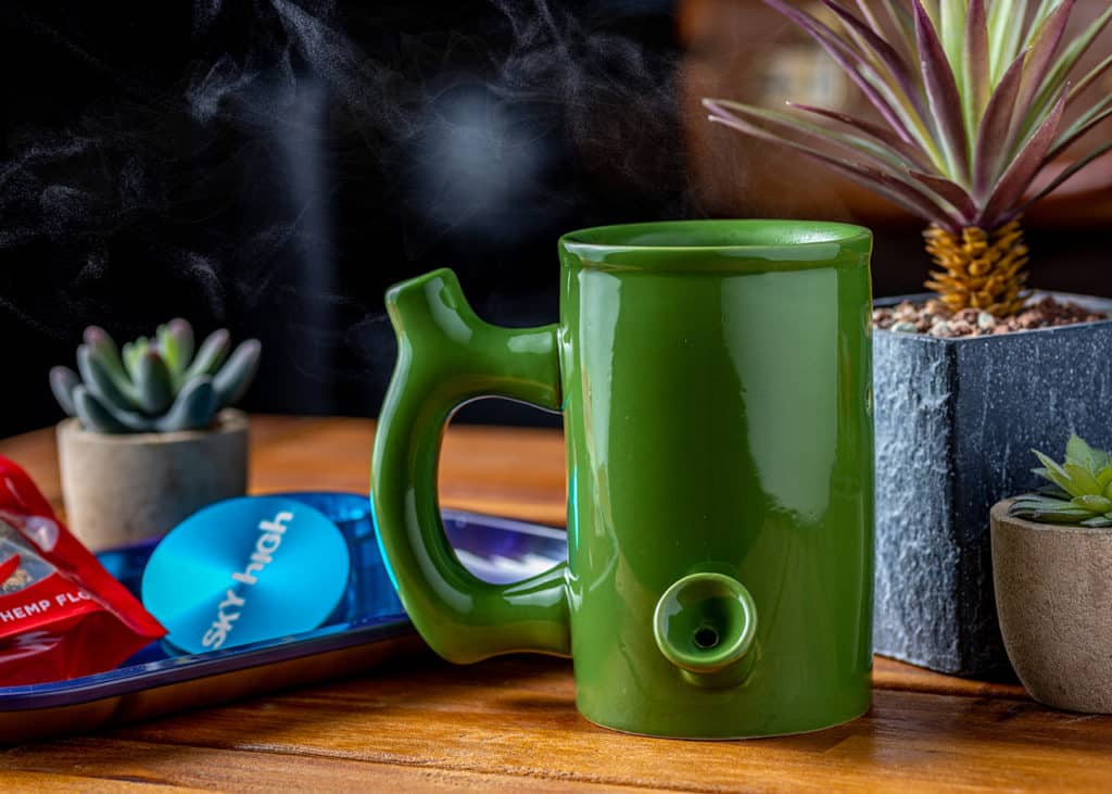 Ceramic Coffee Mug Pipe - 10.5oz Plain - Smoke Cargo