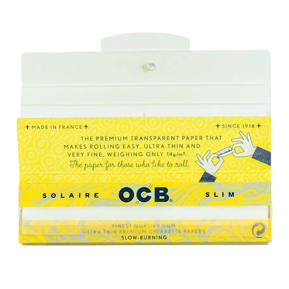 OCB Solaire Rolling Papers - King Size Slim - Smoke Cargo