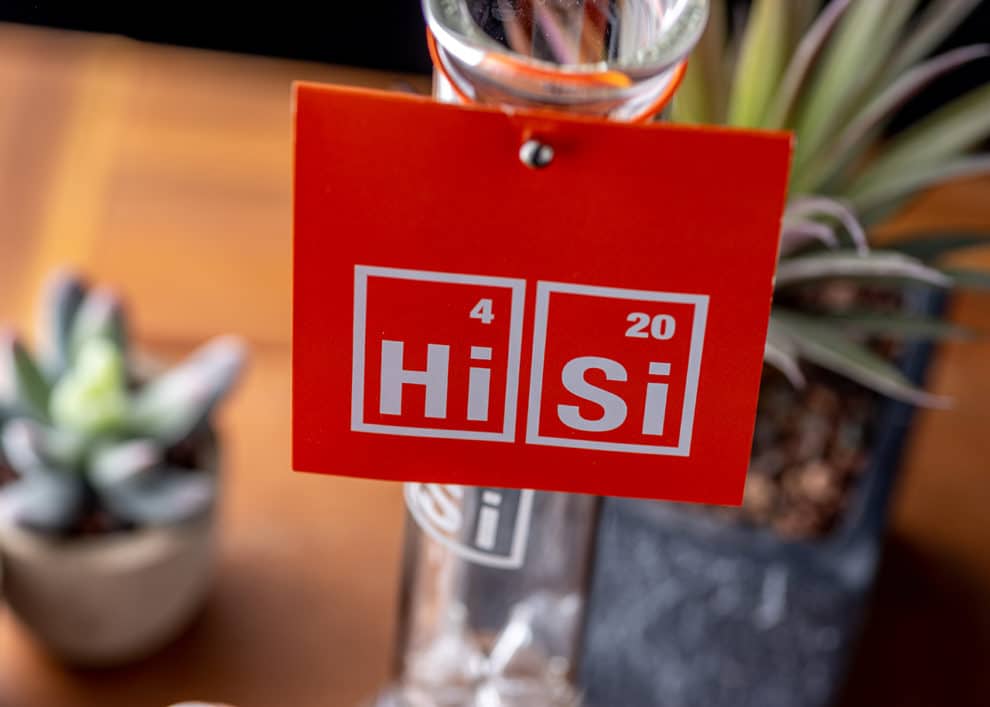 HiSi Glass 8" Halo Diffuser Bubbler Rig - Smoke Cargo